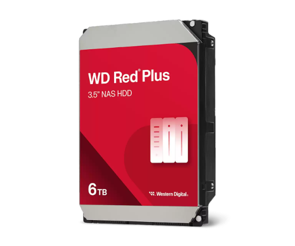 דיסק פנימי WD Red Plus 6TB NAS HDD 3.5 5400RPM SATA III – NVD