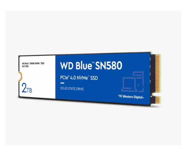 דיסק פנימי WD Blue SN580 2TB Nvme Gen4 2280 Up to 4150MB/s – NVD